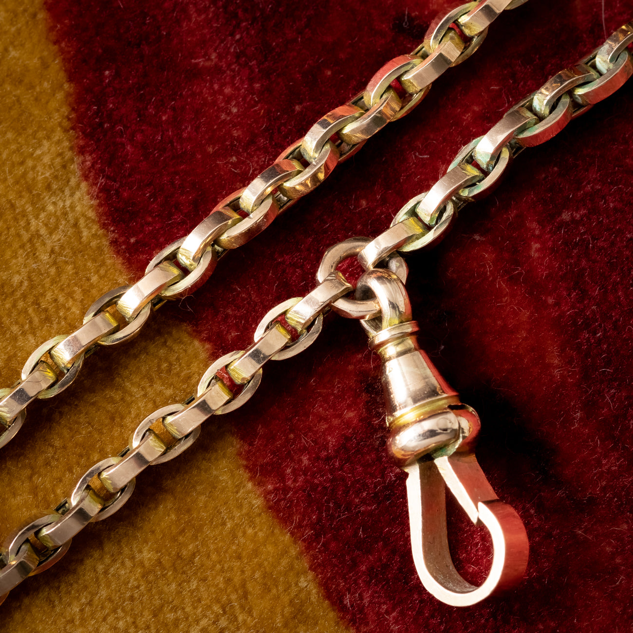 Antique Victorian Guard Chain 9ct Gold 62 Inch – Antique Jewellery Online