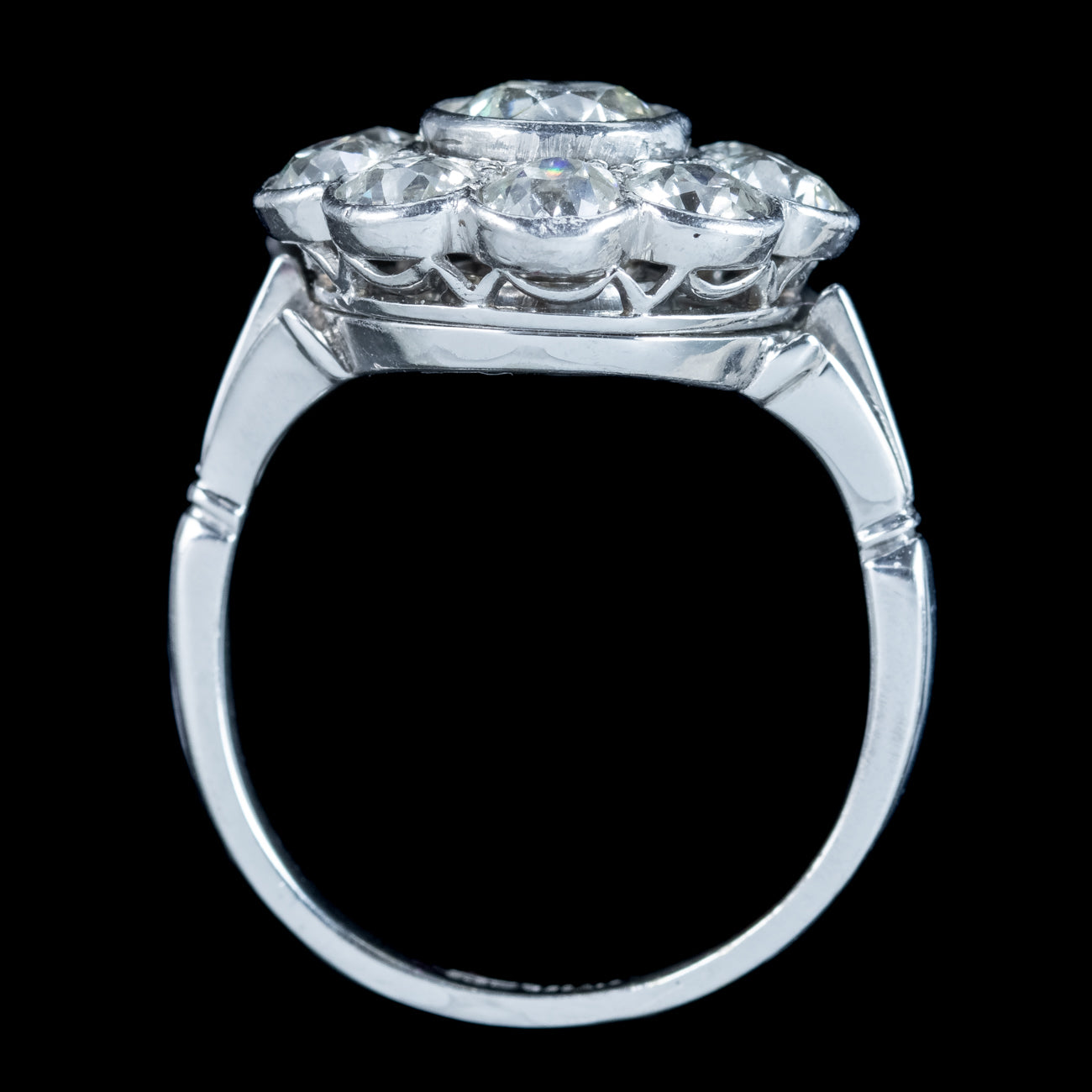 Antique Edwardian Diamond Daisy Cluster Ring 3ct Total – Antique ...