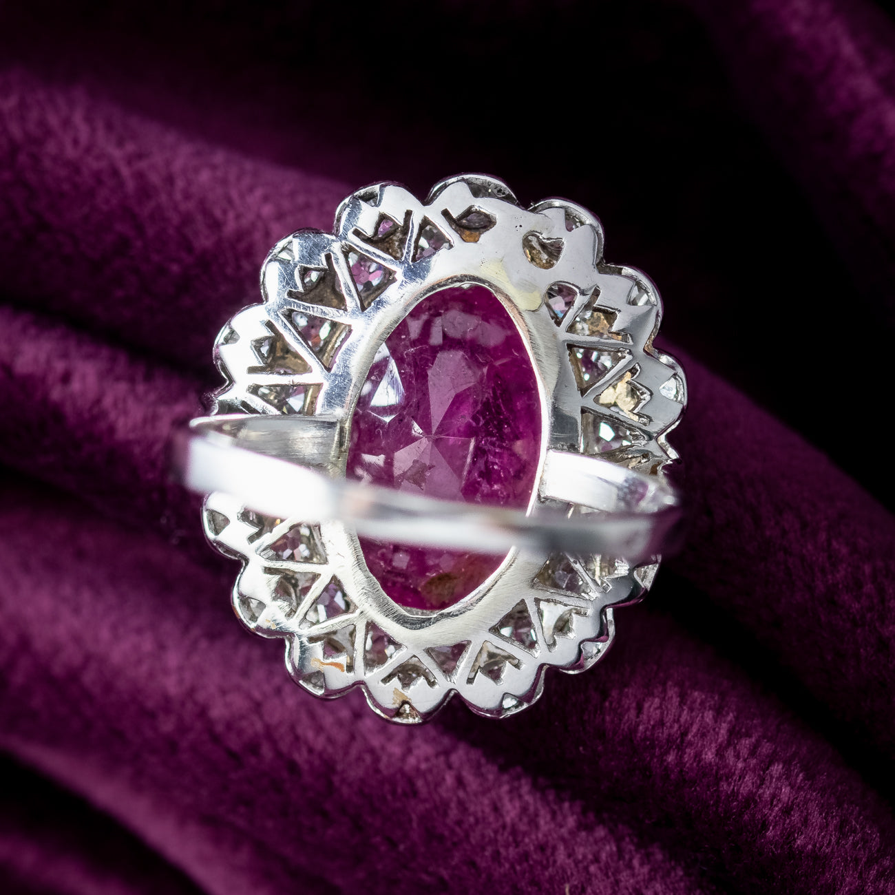 Antique Edwardian French Ruby Diamond Cluster Ring 9.52ct Burmese Ruby – Antique Jewellery Online