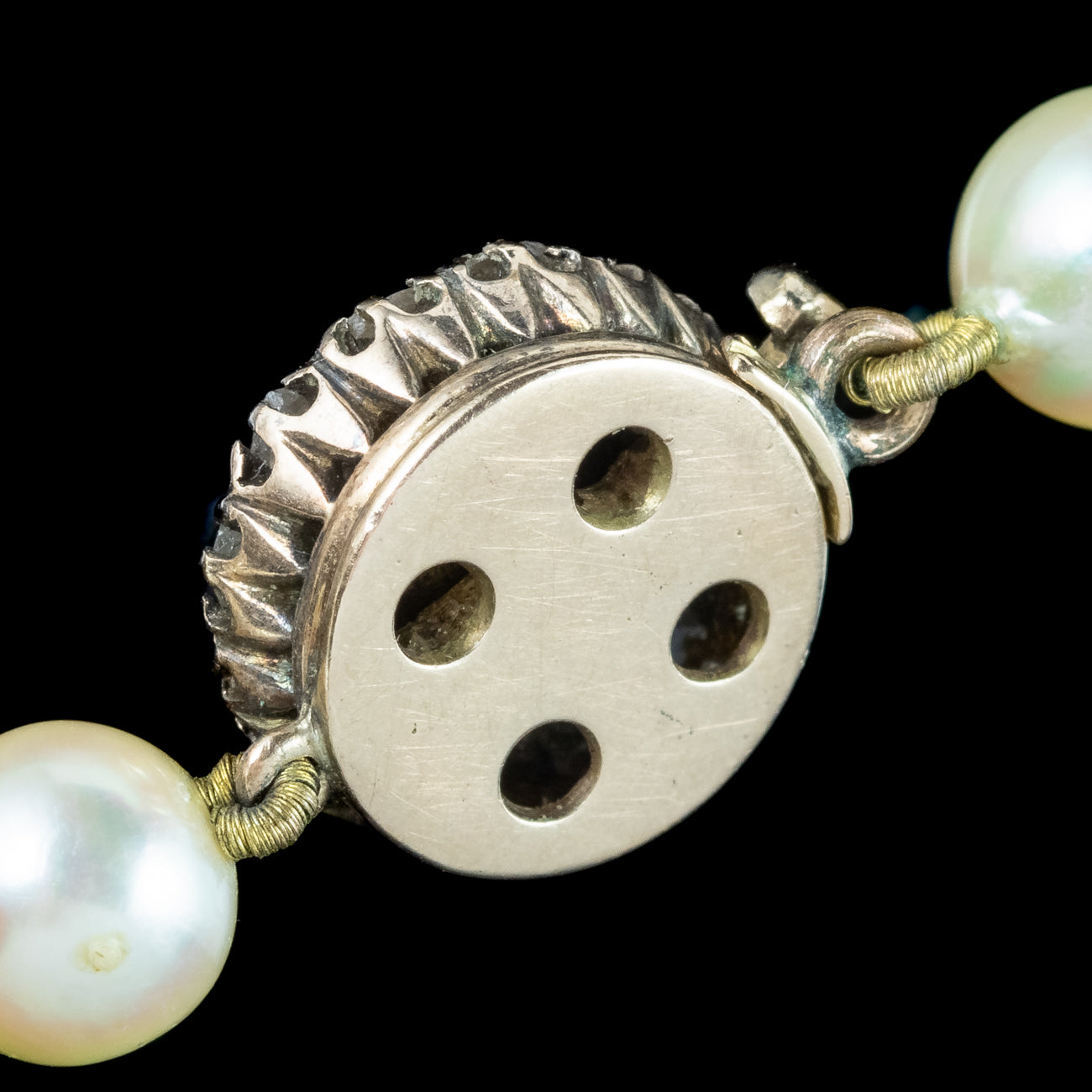 Antique Edwardian Pearl Necklace With Georgian Diamond Clasp – Antique ...
