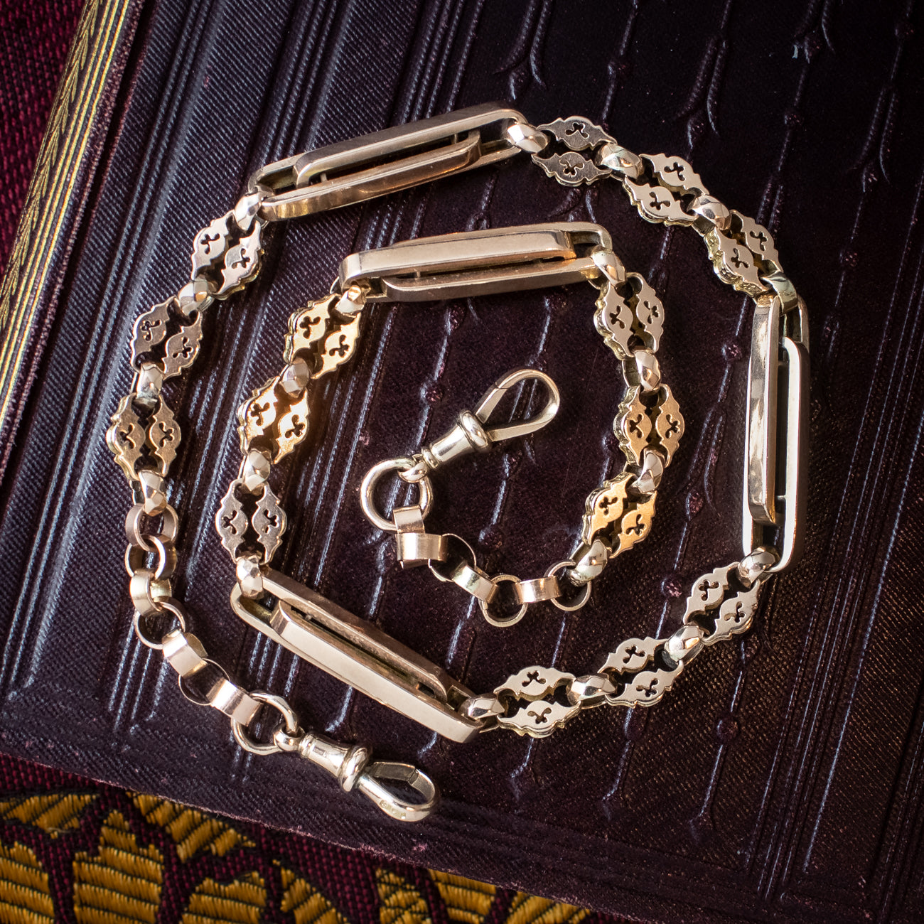 Antique Victorian Albert Chain Necklace 9ct Gold – Antique Jewellery Online