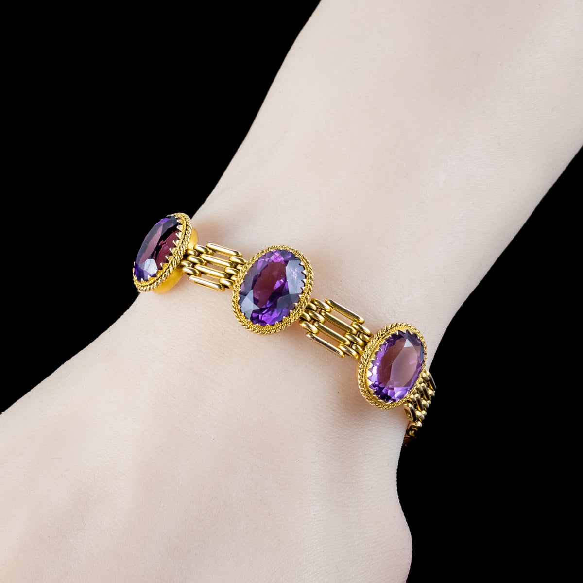 9ct gold amethyst bracelet store