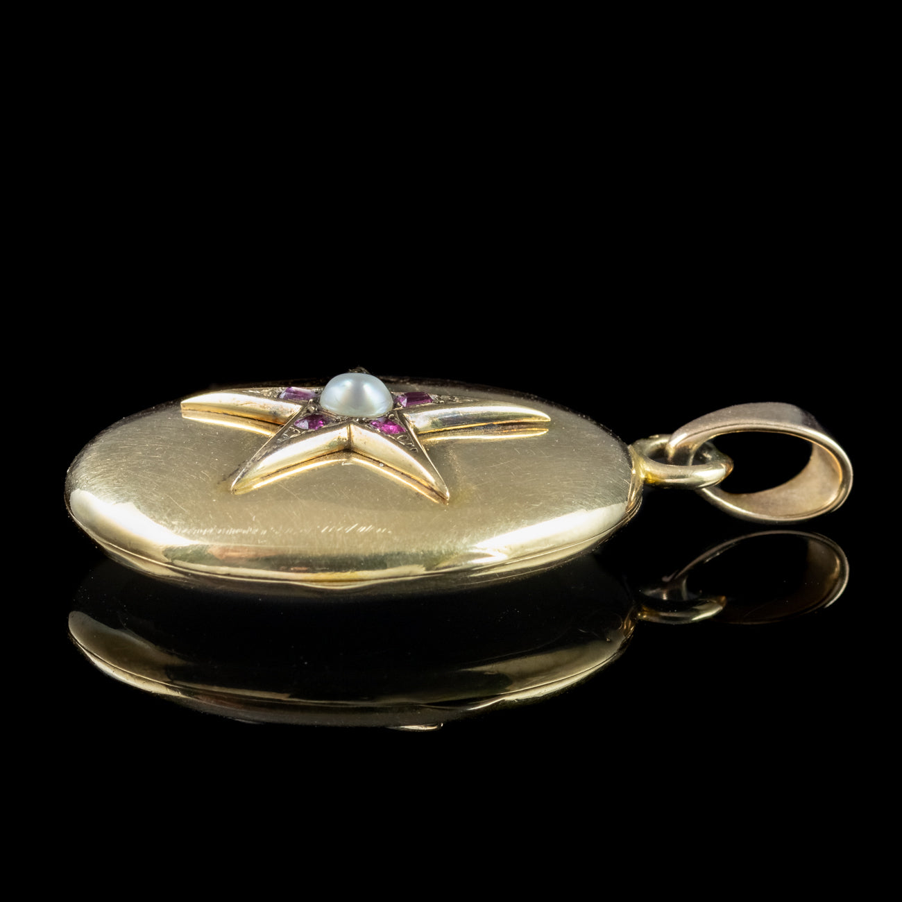 Antique Victorian French Ruby Pearl Star Locket 18ct Gold – Antique ...