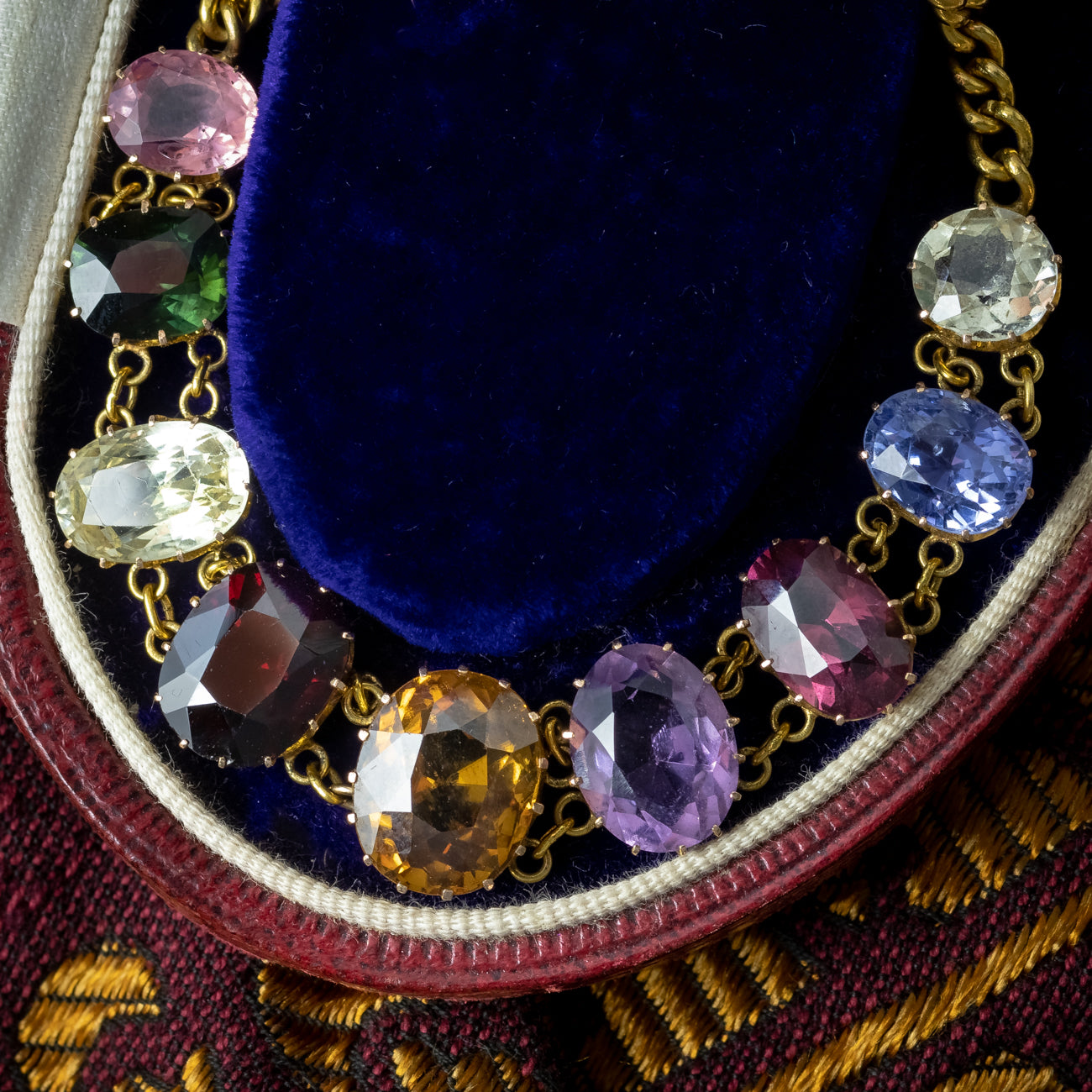 Antique Victorian Harlequin Gemstone Bracelet 18ct Gold – Antique ...