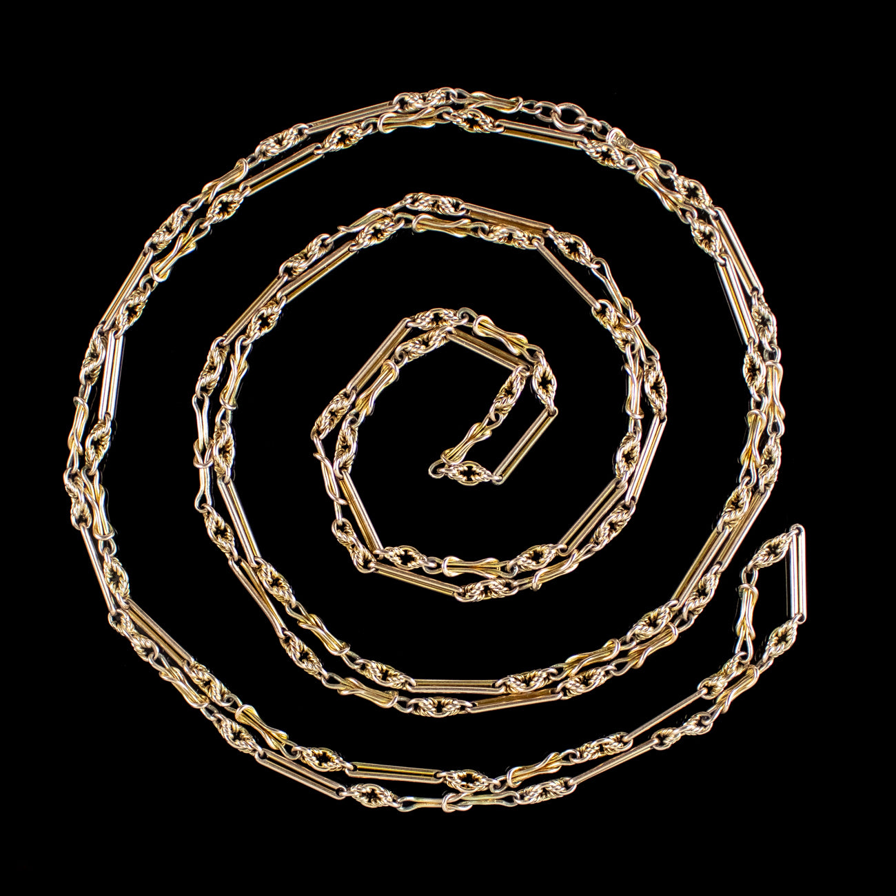 Antique Victorian Long Guard Chain 9ct Gold – Antique Jewellery Online
