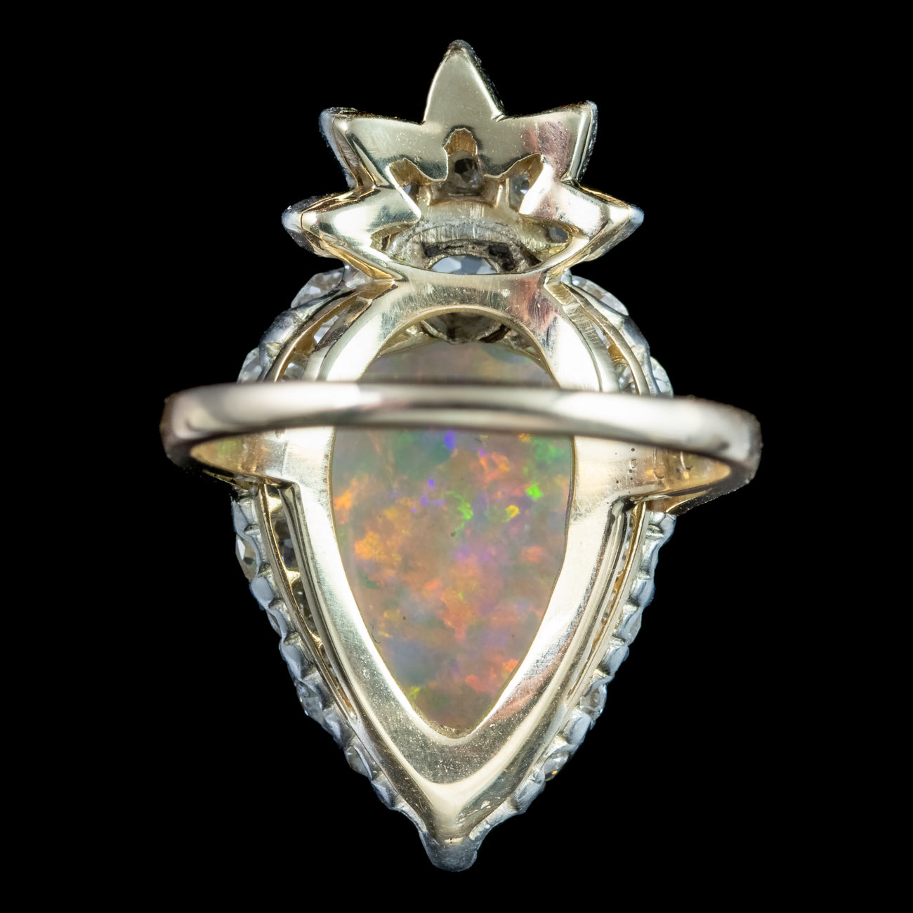 Antique Victorian Opal Diamond Cluster Ring 5.5ct Opal – Antique ...