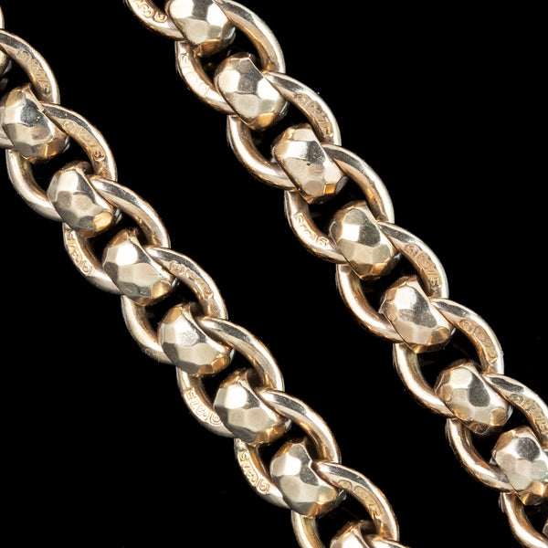 Antique Victorian Roller Ball Albert Chain 9ct Gold – Antique Jewellery ...