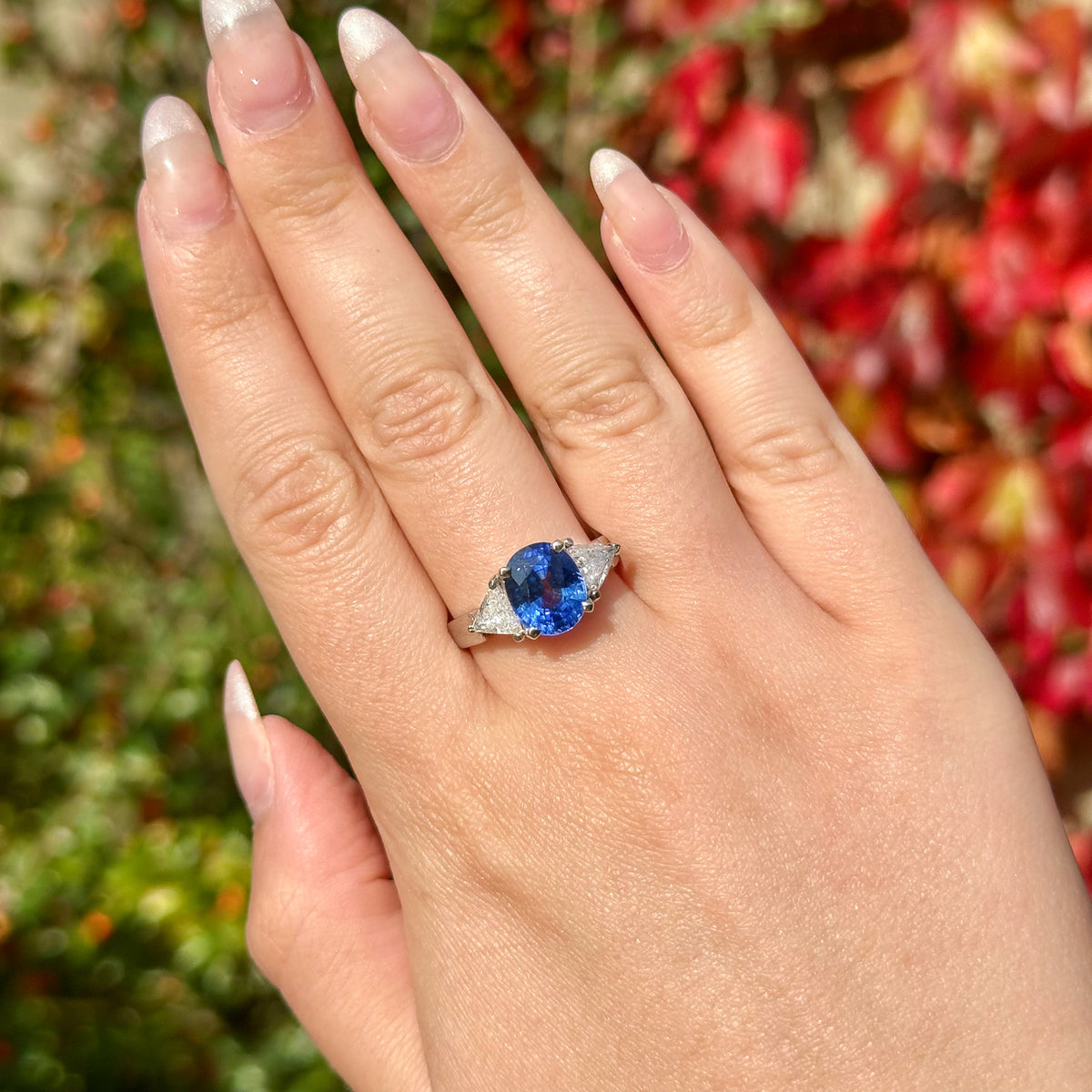 Sapphire and diamond trilogy ring store