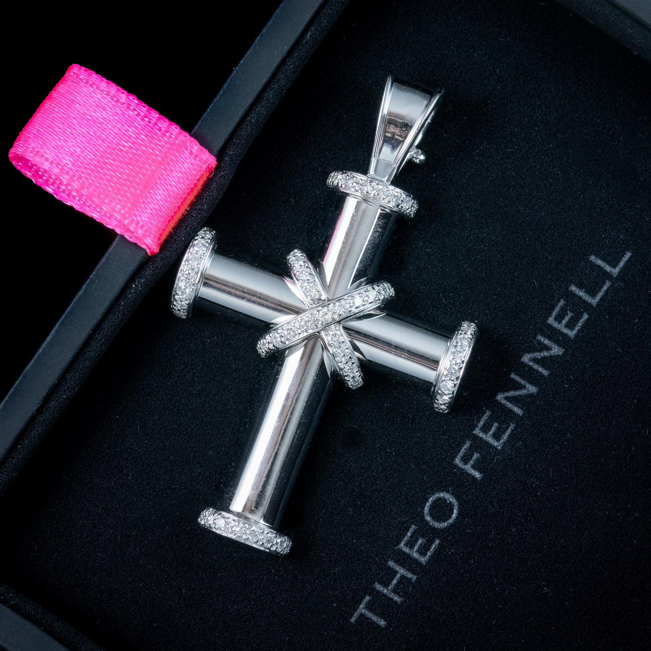 Diamond Cross Pendant 18ct Gold Theo Fennell With Box – Antique ...