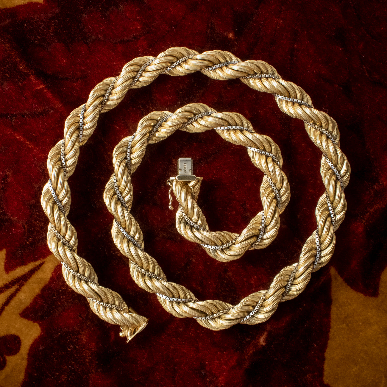 Vintage Rope Twist Chain Necklace 9ct Gold Dated 1979 – Antique ...