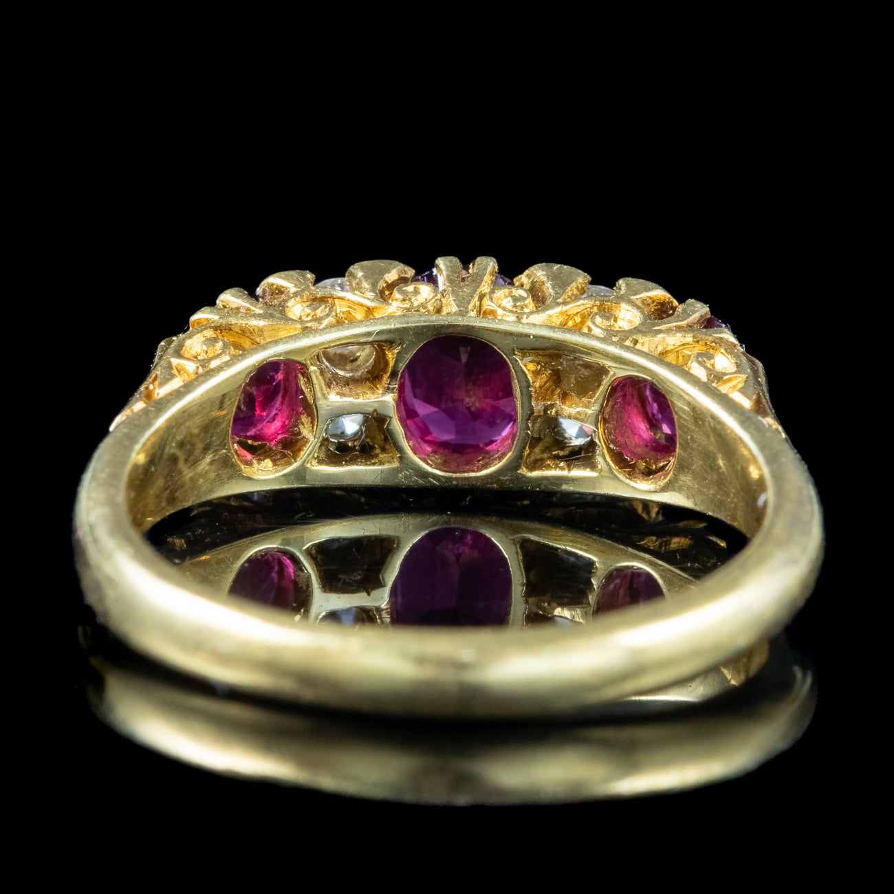 Vintage Ruby Diamond Ring 1ct Of Ruby Dated 1972 – Antique Jewellery Online