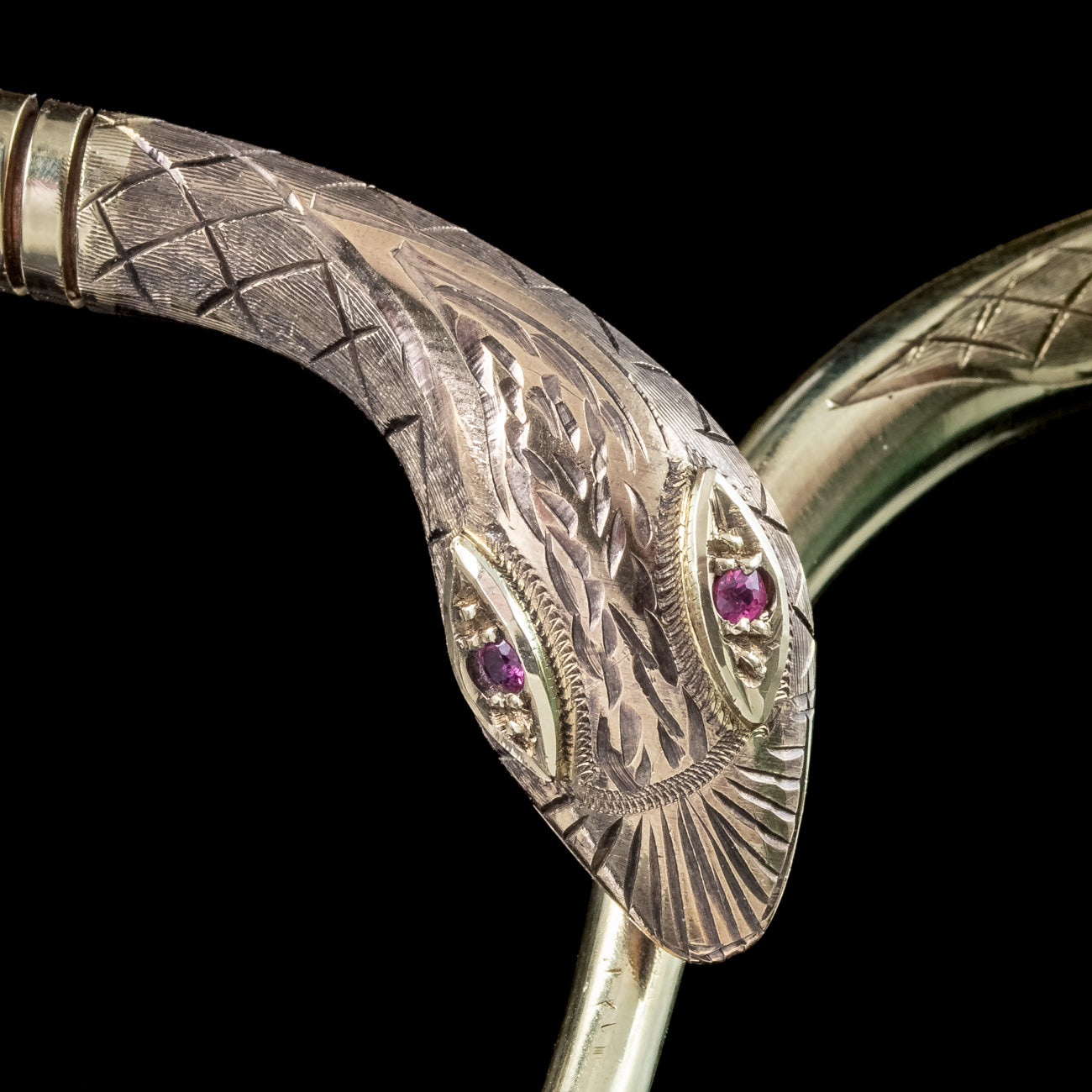 Vintage Snake Collar Necklace Ruby Eyes 9ct Gold Dated 1985 – Antique ...