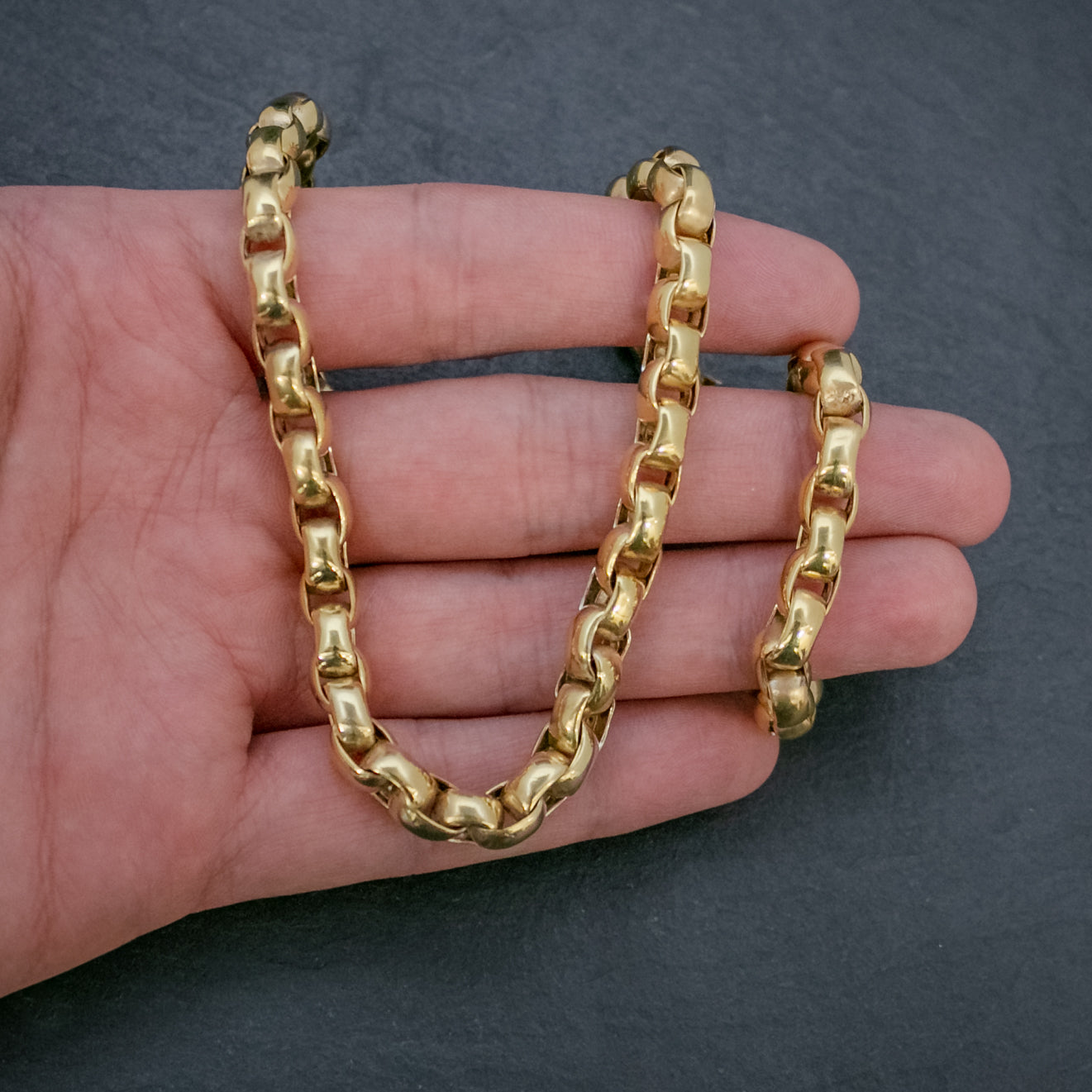 ANTIQUE GEORGIAN GOLD CABLE CHAIN 18CT GOLD ON STERLING SILVER CIRCA 1 ...