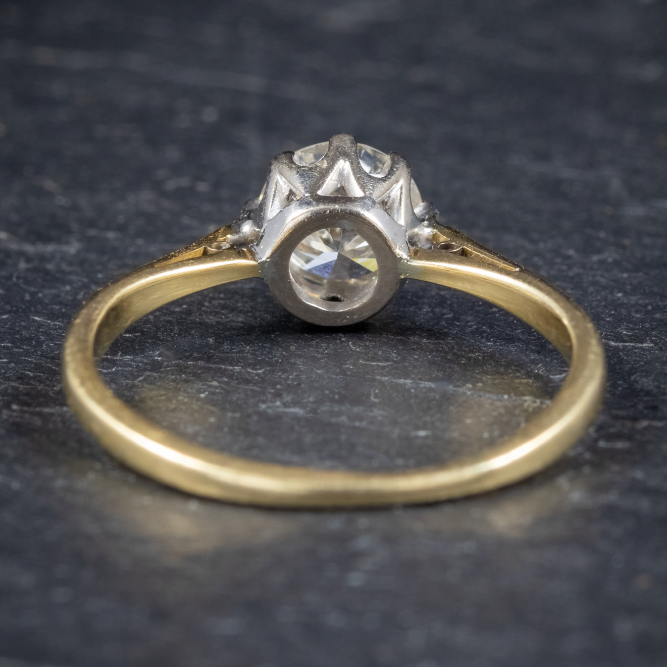 ANTIQUE EDWARDIAN DIAMOND SOLITAIRE ENGAGEMENT RING 18CT GOLD CIRCA 19 ...