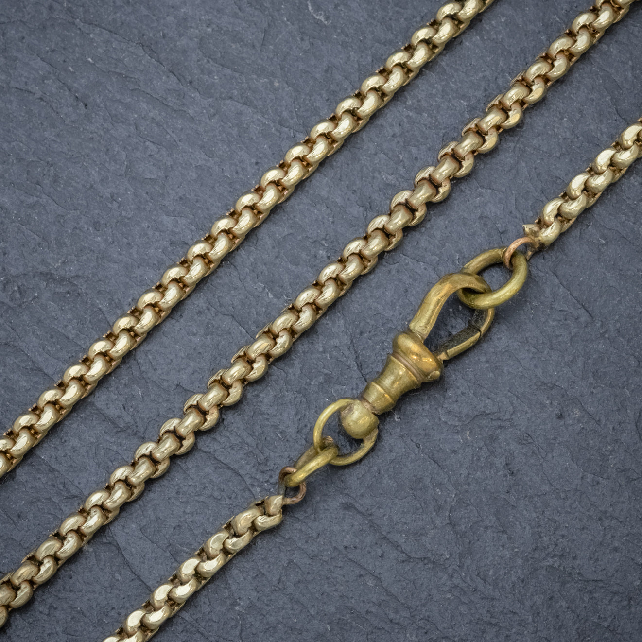 ANTIQUE VICTORIAN GUARD CHAIN 18CT GOLD ON SILVER NECKLACE CIRCA 1860 ...