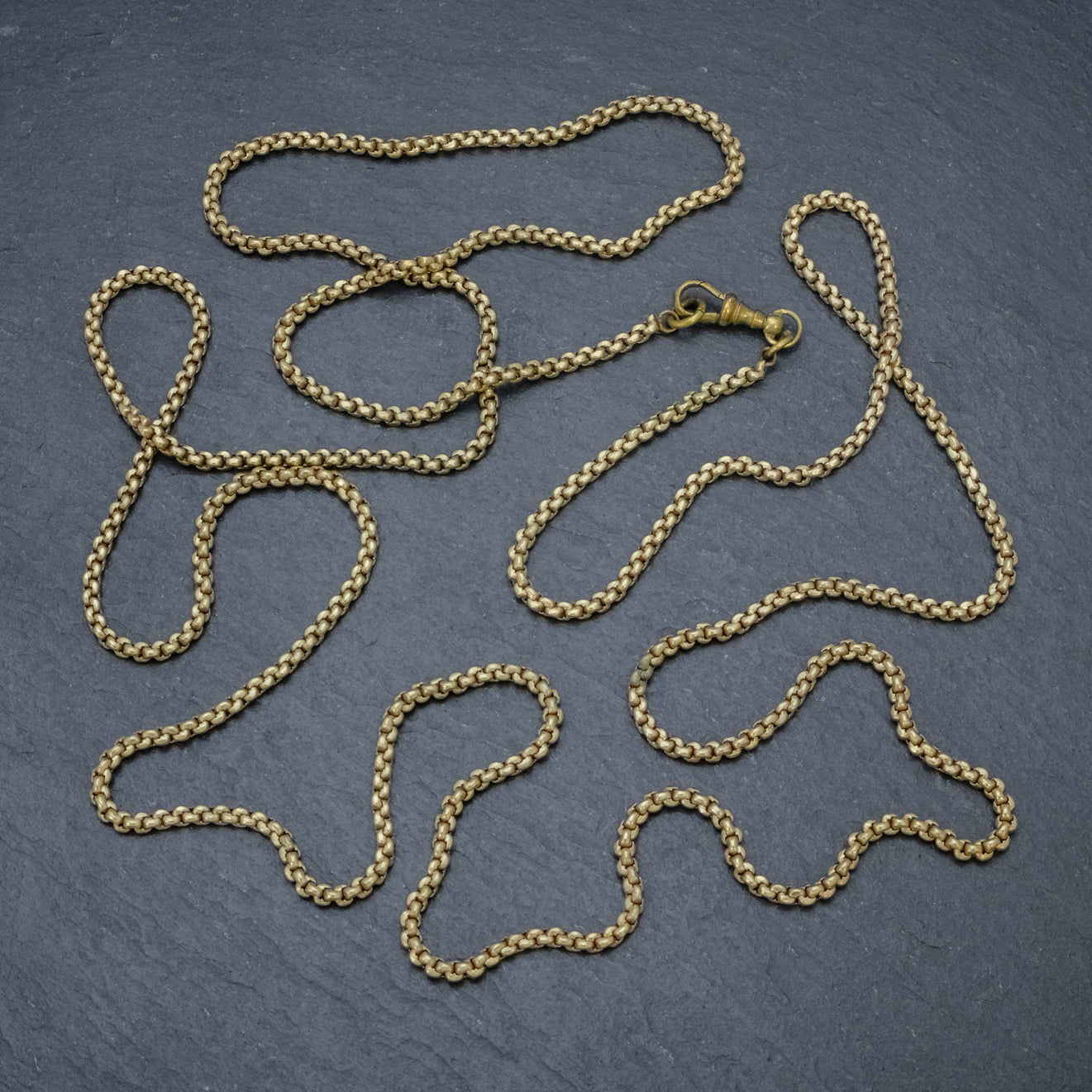 ANTIQUE VICTORIAN GUARD CHAIN 18CT GOLD ON SILVER NECKLACE CIRCA 1860 ...
