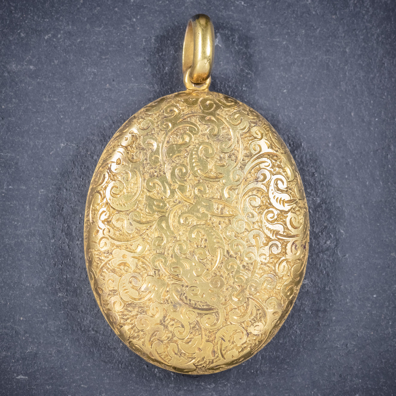 Antique Victorian Large Solid 18ct Gold Engraved Locket Circa 1880 ...