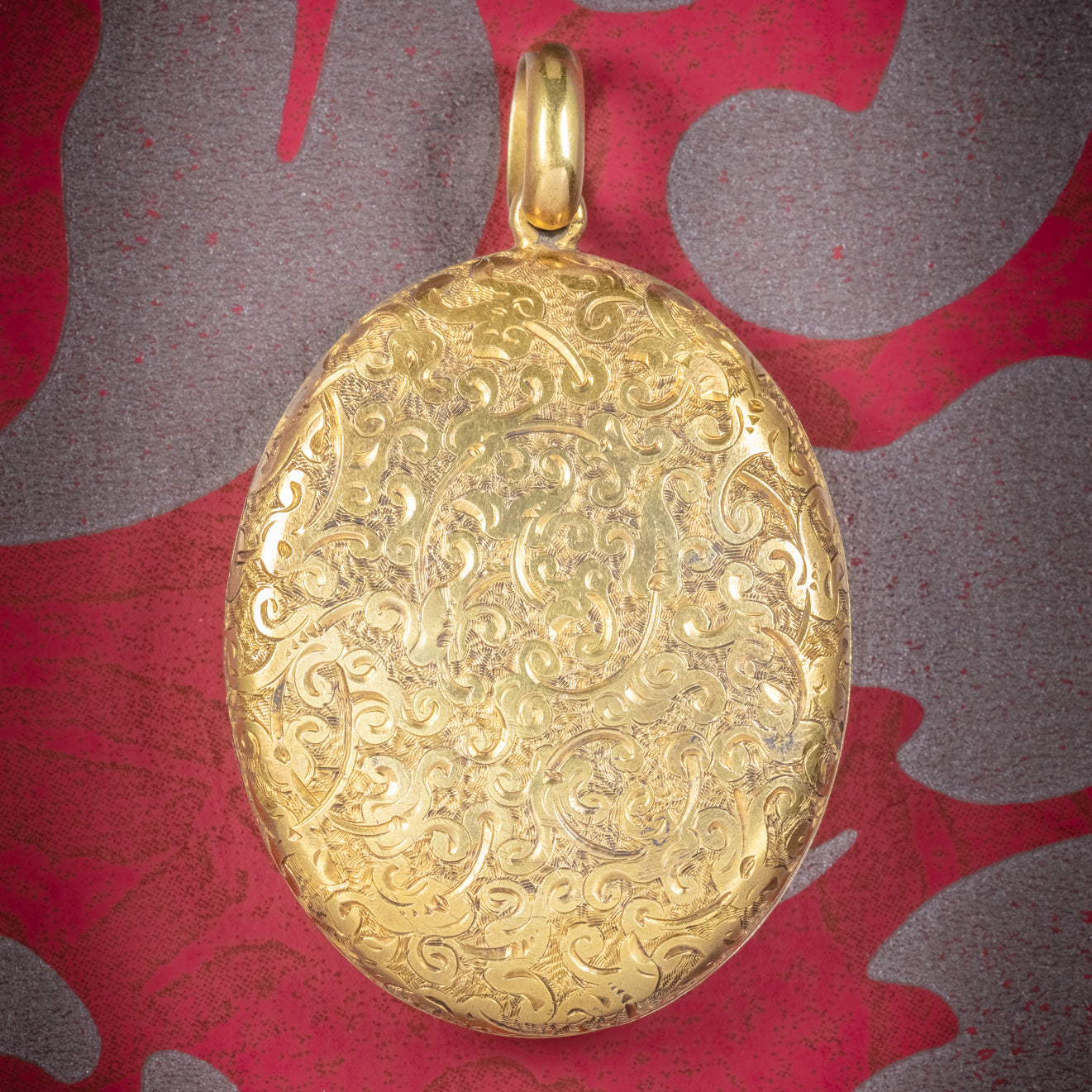 Antique Victorian Large Solid 18ct Gold Engraved Locket Circa 1880 ...