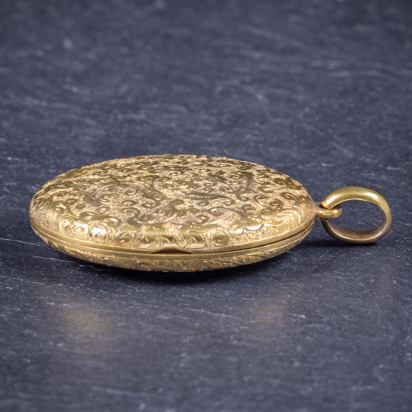 Antique Victorian Large Solid 18ct Gold Engraved Locket Circa 1880 ...