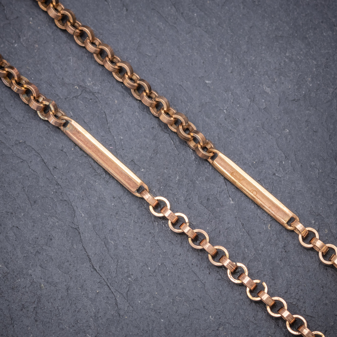 Antique Victorian Long Guard Chain 18ct Gold Cased Silver Circa 1900 ...