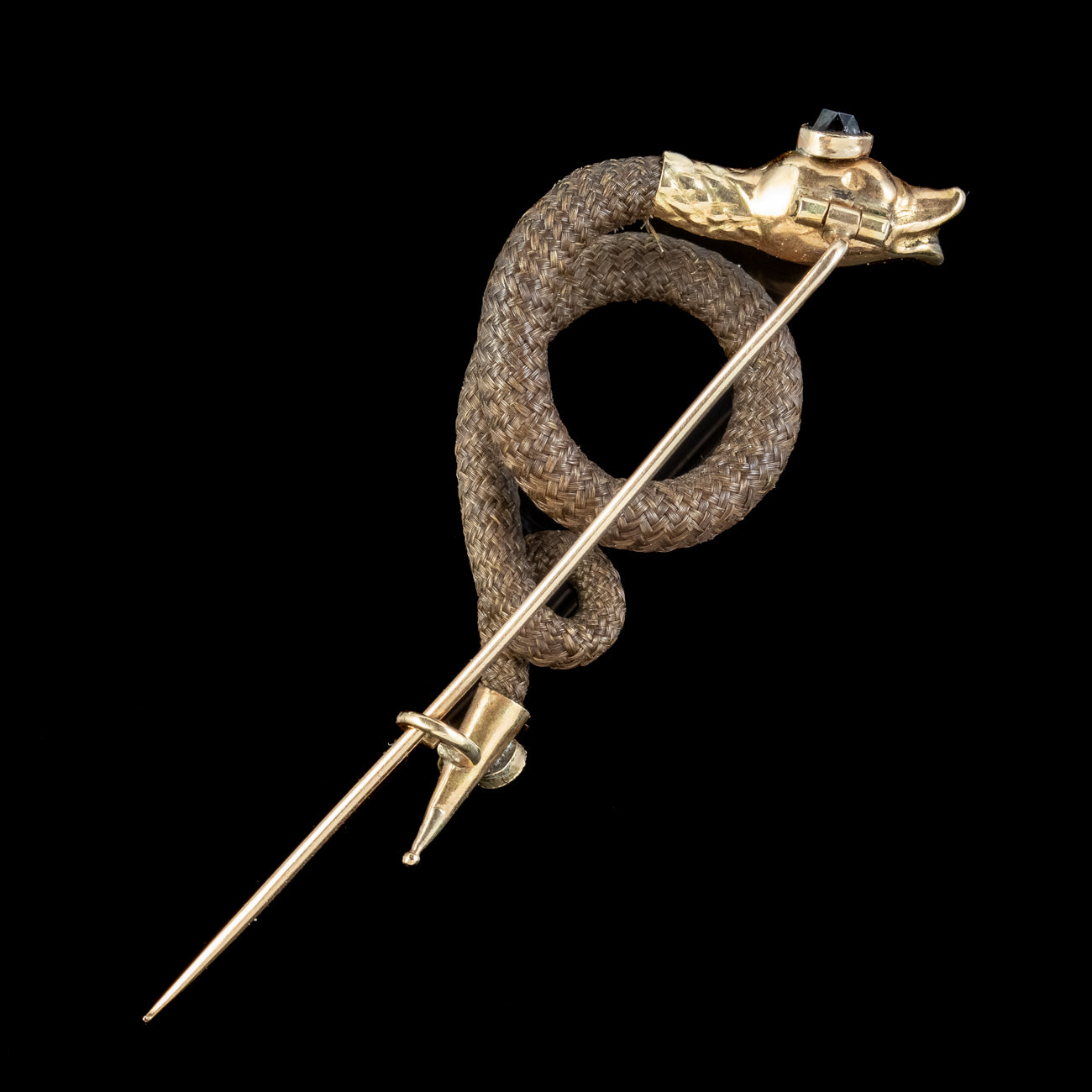 Antique Georgian Garnet Mourning Snake Pin 18ct Gold With Box – Antique ...