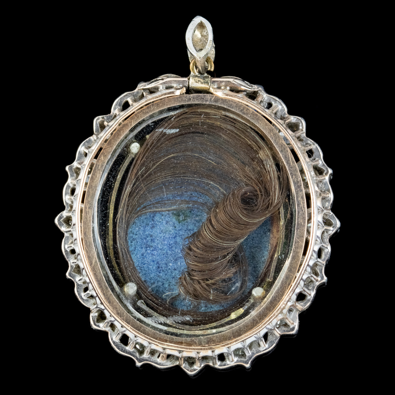 ANTIQUE VICTORIAN DIAMOND GREYHOUND LOCKET PENDANT SILVER CIRCA 1870 ...