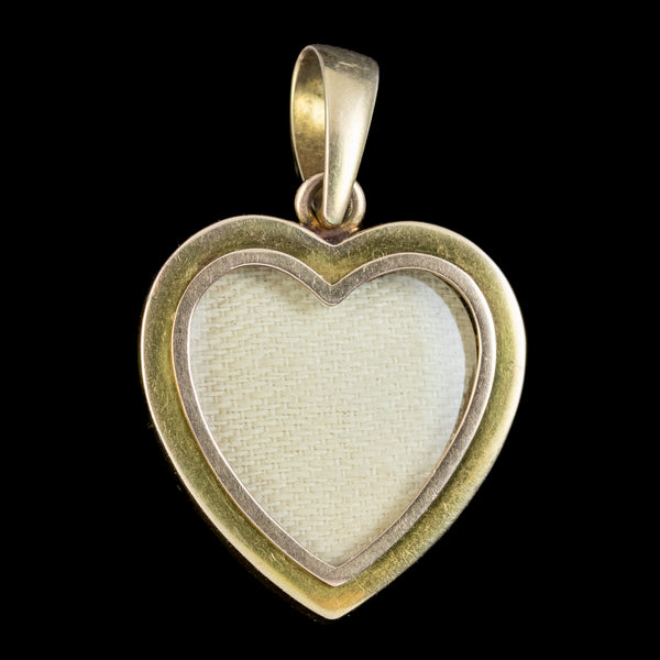 Antique Victorian Heart Locket Turquoise Ruby Forget Me Not 18ct Gold ...