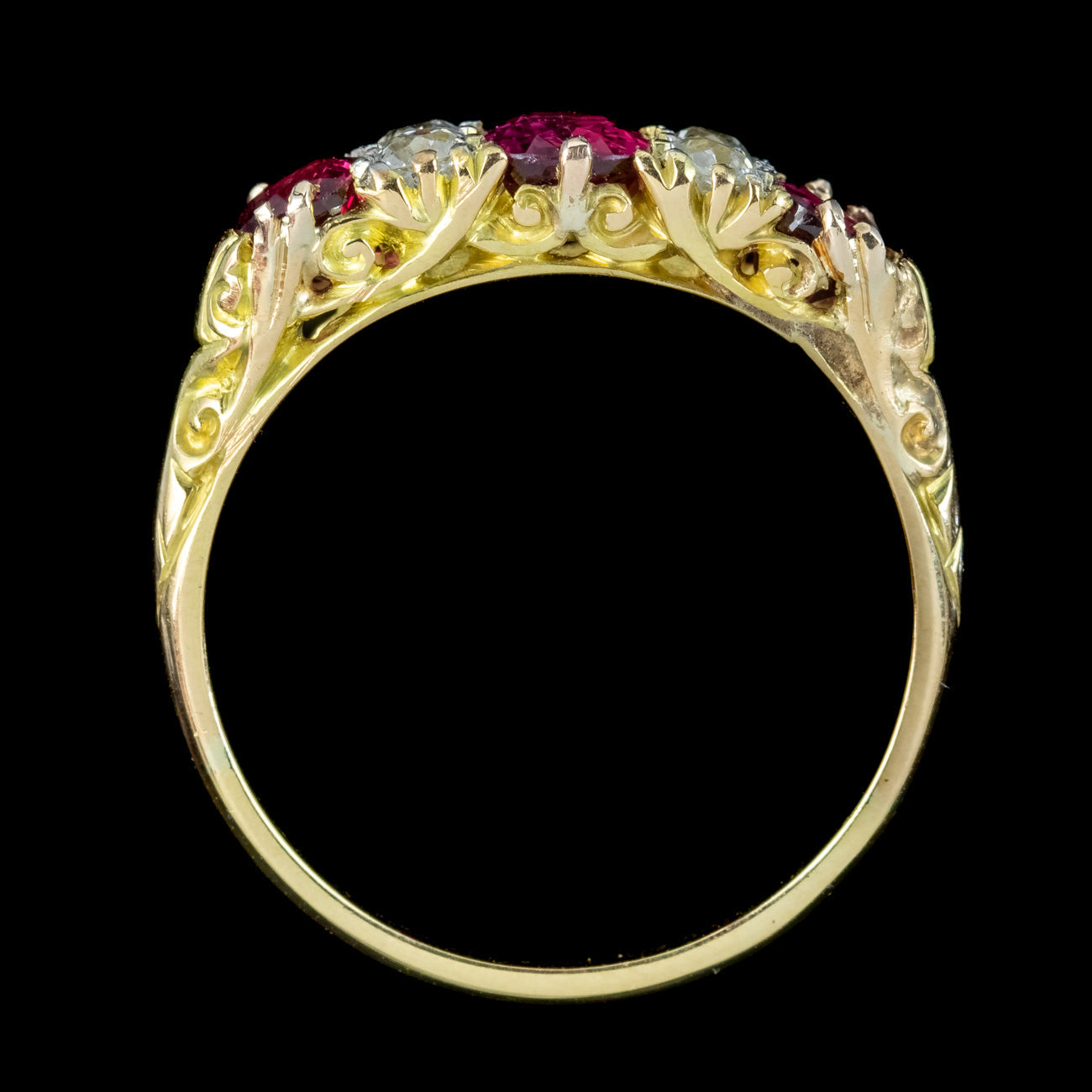Antique Victorian Ruby Diamond Ring 1.1ct Ruby – Antique Jewellery Online