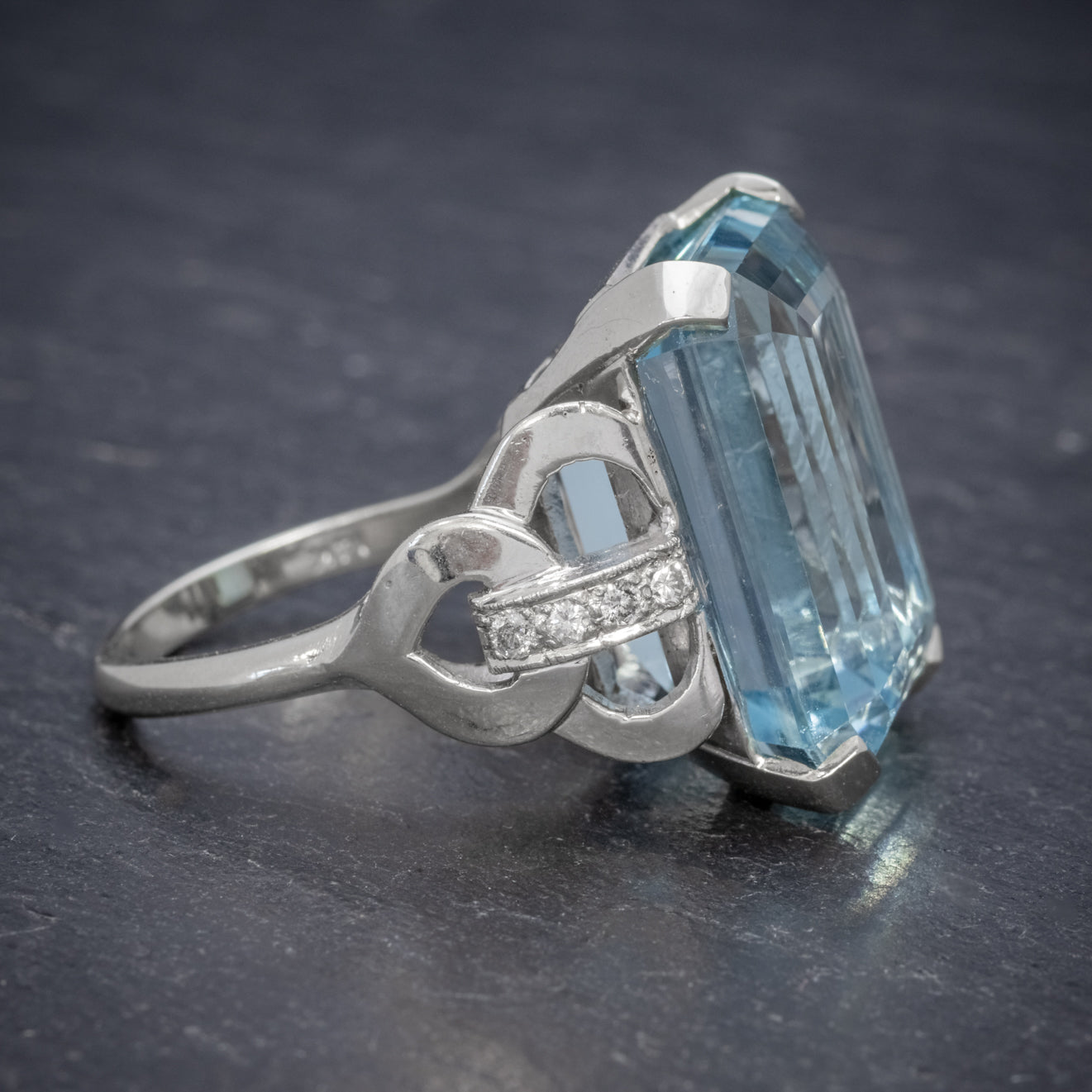 ART DECO AQUAMARINE RING 14CT WHITE GOLD 35CT AQUA CIRCA 1930 – Antique ...