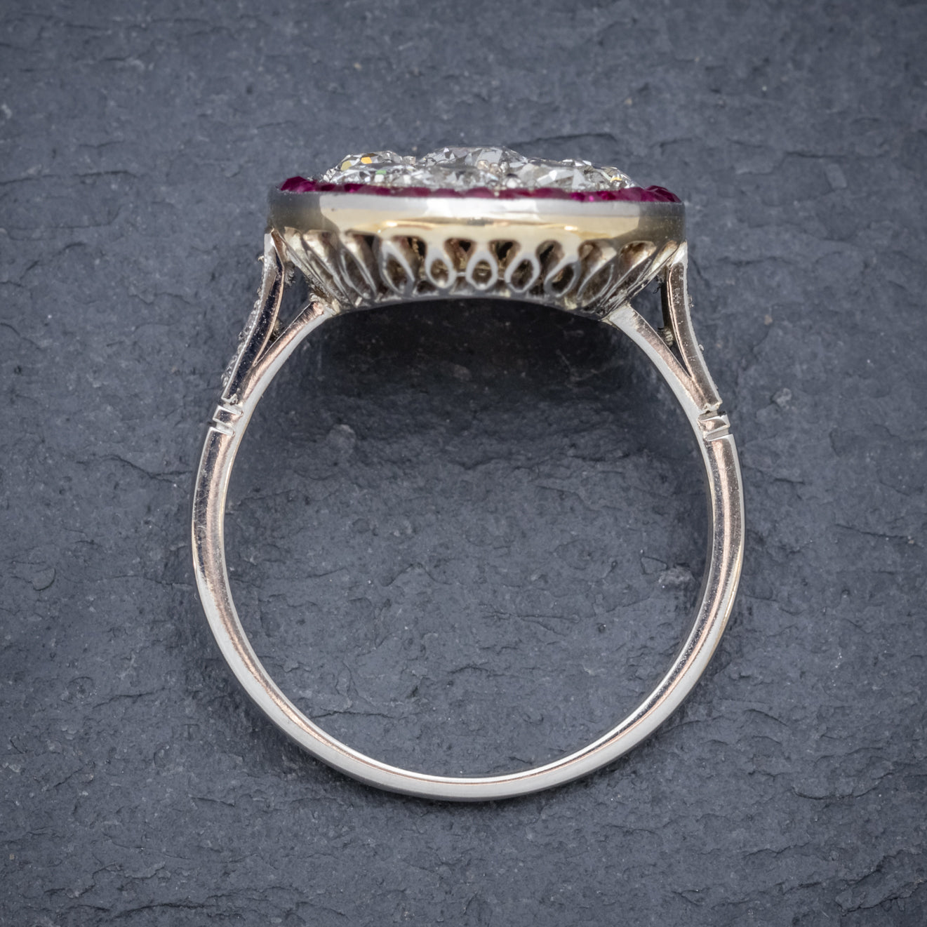 ART DECO RUBY DIAMOND RING PLATINUM 1.80CT OF DIAMOND CIRCA 1930 ...