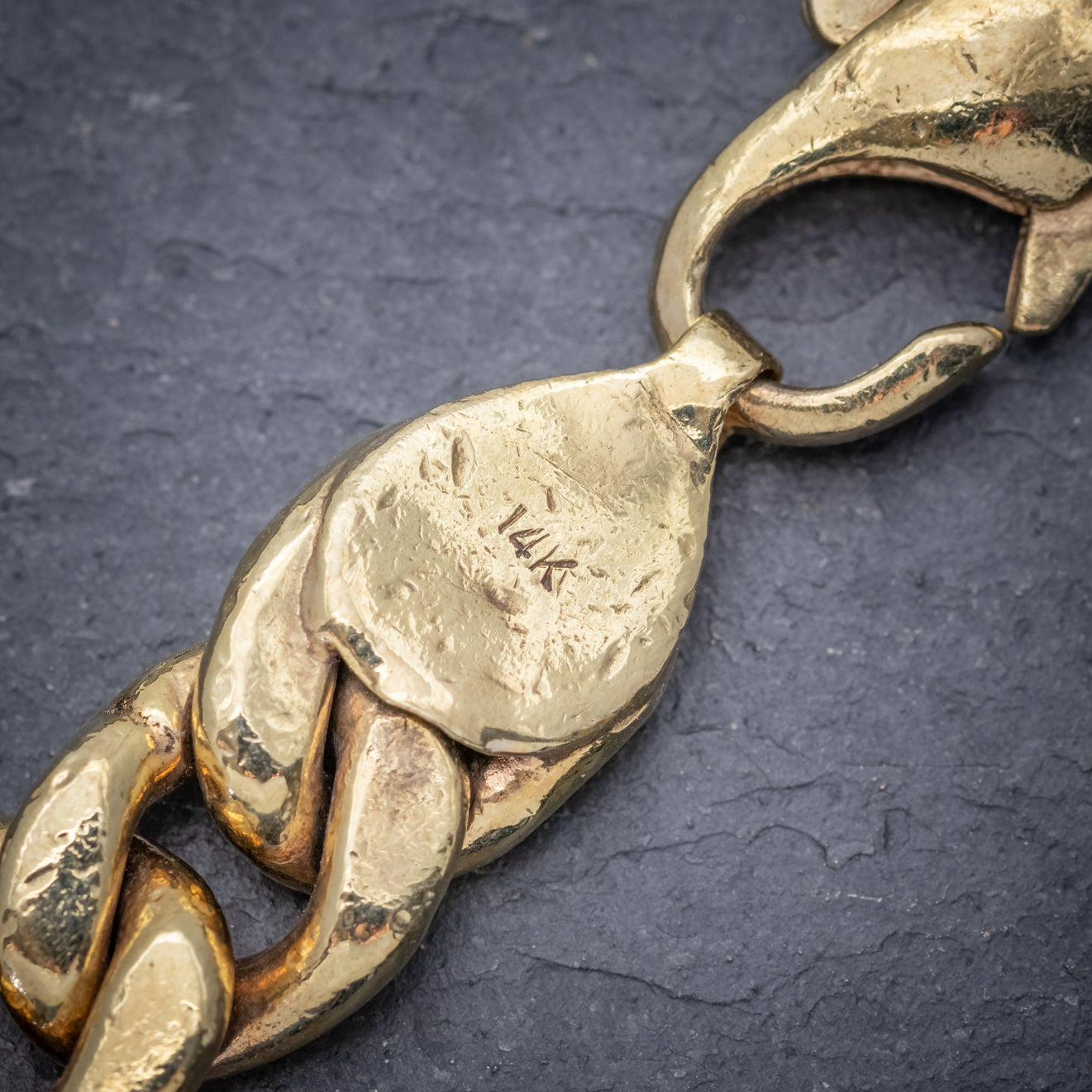 Solid Silver Chain 14ct Yellow Gold Plated Necklace – Antique Jewellery ...