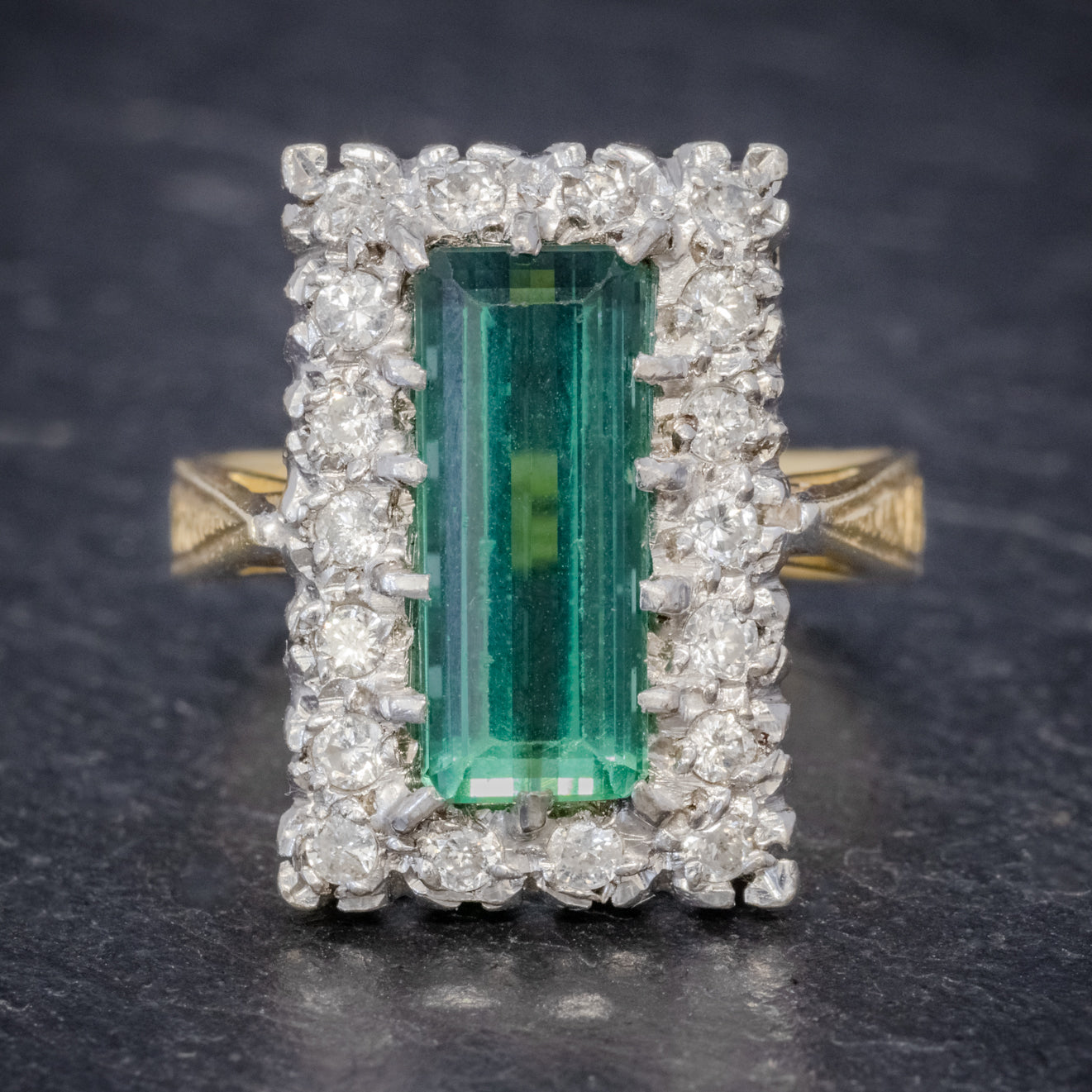 VINTAGE GREEN TOURMALINE RING 18CT GOLD DATED 1975 – Antique Jewellery ...