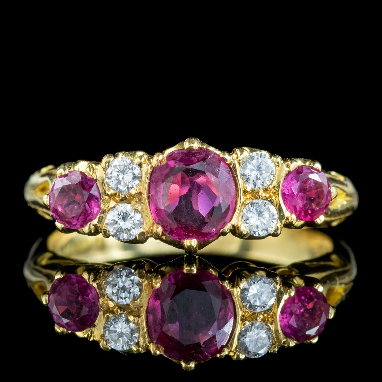 Vintage Ruby Diamond Ring 1.2ct Ruby Dated 1989 With Cert – Antique ...
