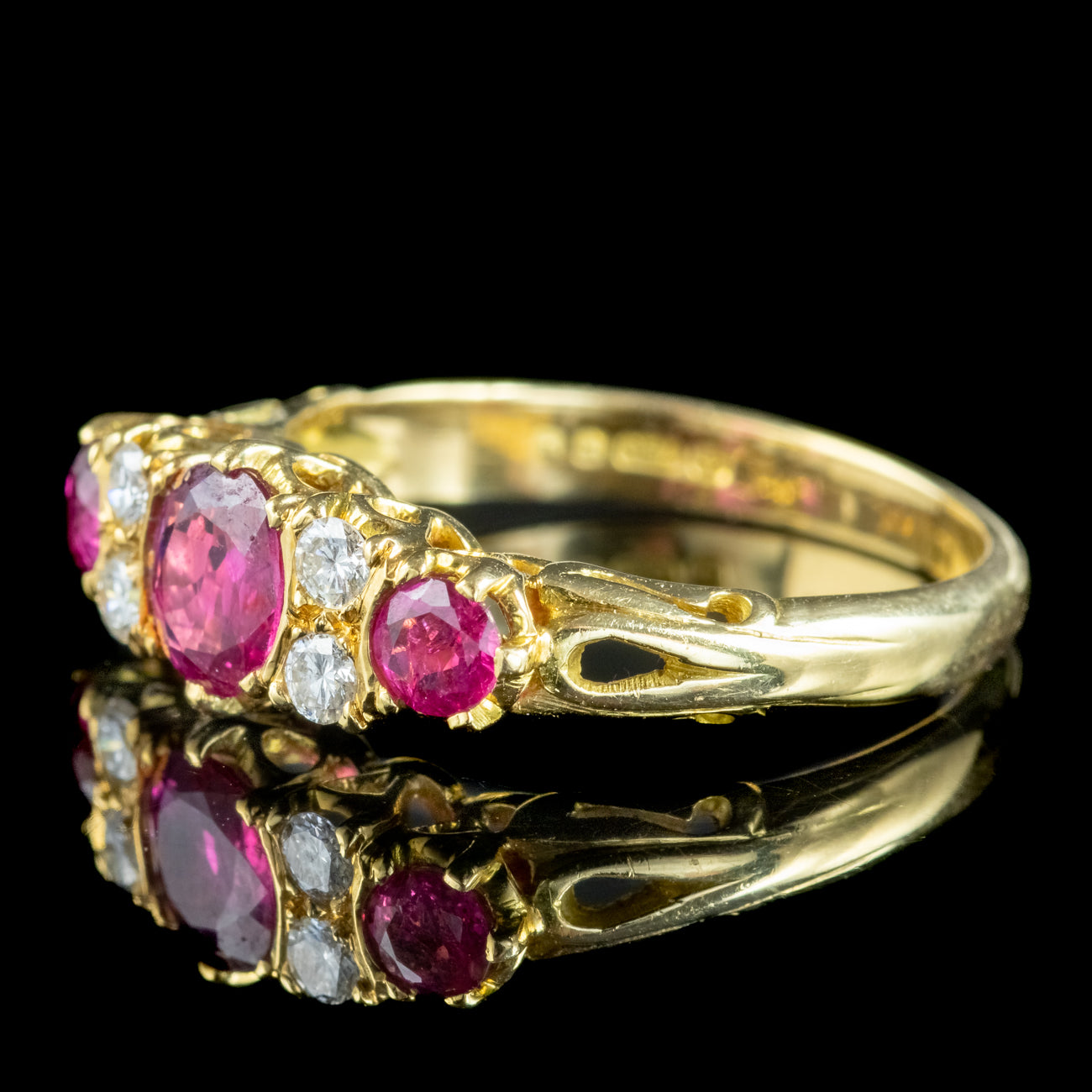 Vintage Ruby Diamond Ring 1.2ct Ruby Dated 1989 With Cert – Antique ...